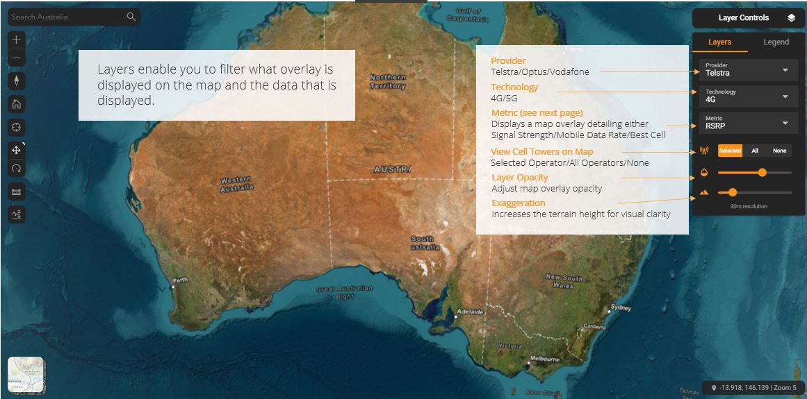 STEP 1 - Selecting Layers – National Coverage Model